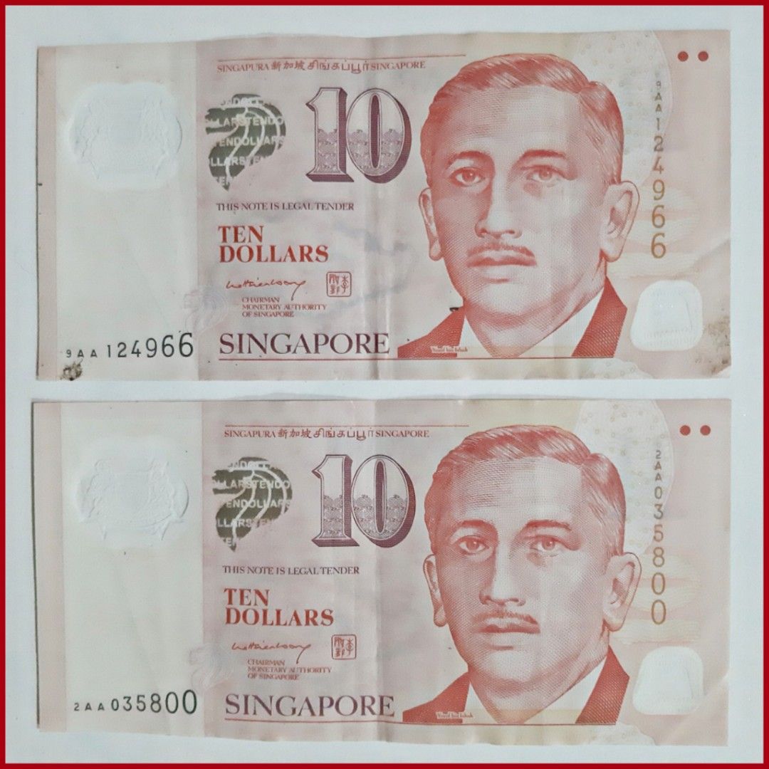 SGD $10 Polymer Note LHL Signature 2AA & 9AA, Hobbies & Toys ...
