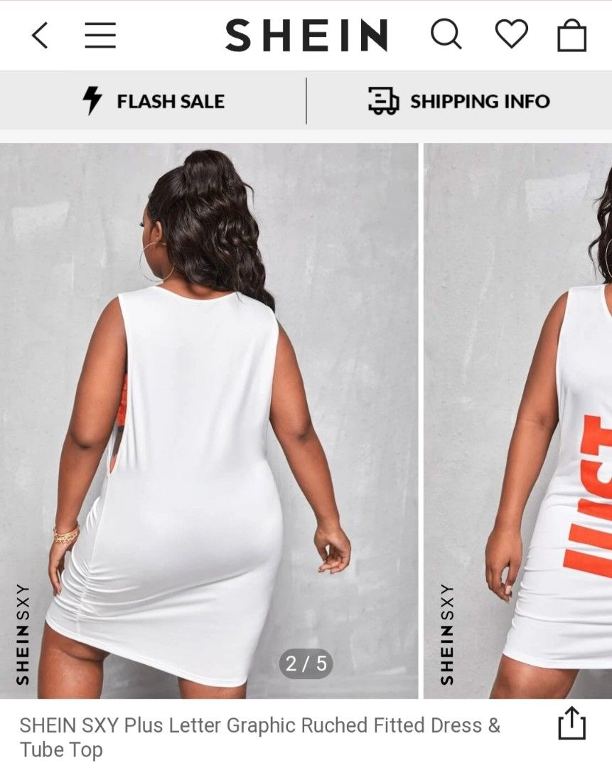 Shein Curve Plus size 2 in 1 Sando dress with tube for zumba/workout ...