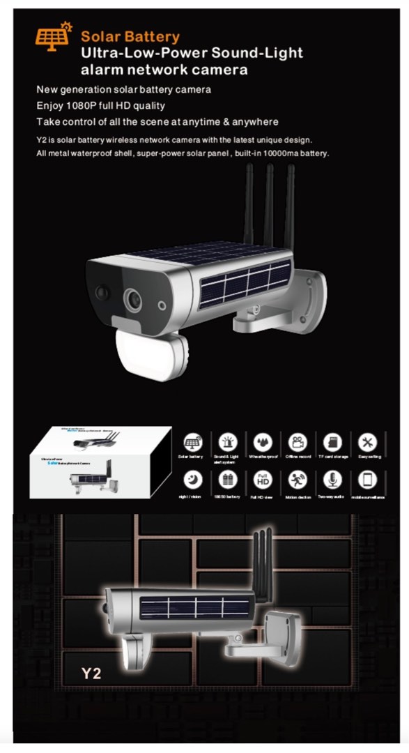 Solar Powered CCTV w/ built in 2 way mic on Carousell