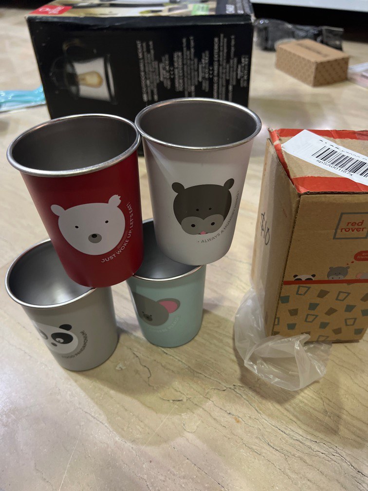 stainless steel cups all for $10, Furniture & Home Living, Kitchenware ...