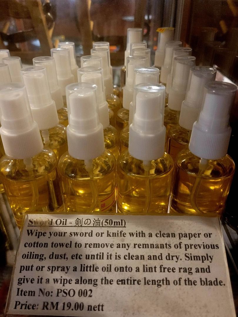 Sword & Knive Oil (50ml), Furniture & Home Living, Kitchenware ...