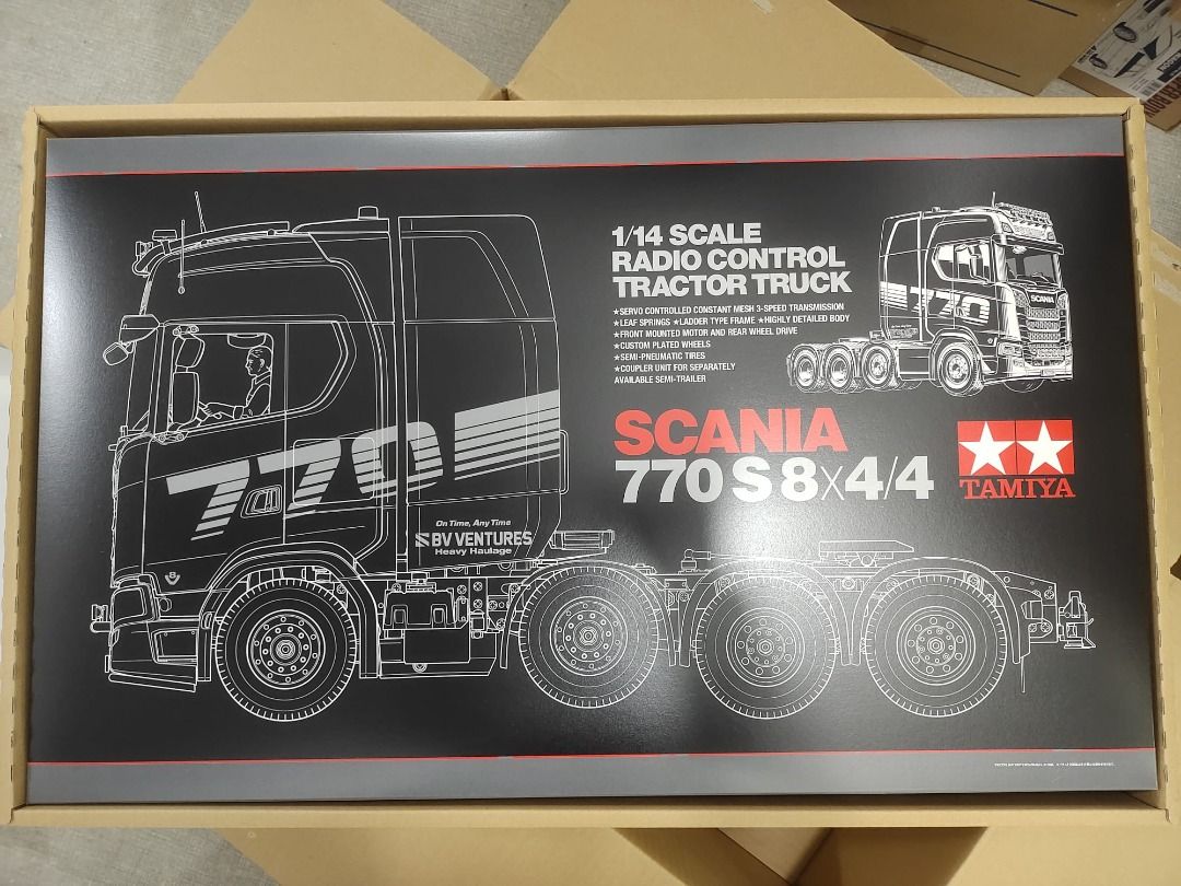 田宮 Tamiya 1/14 RC Scania 770 S 8×4/4 遙控 貨櫃拖車 [56371], 興趣及遊戲, 玩具 & 遊戲類 ...