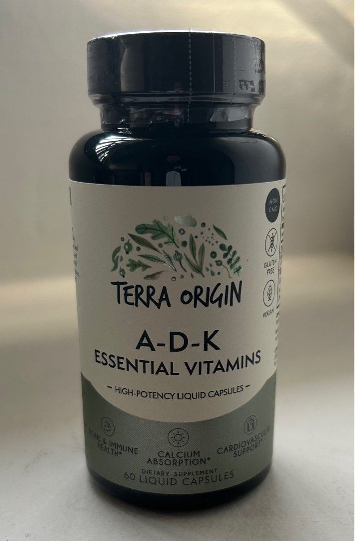 Terra Origin A-D-K Essential Vitamins, 60 liquid capsules, Health ...