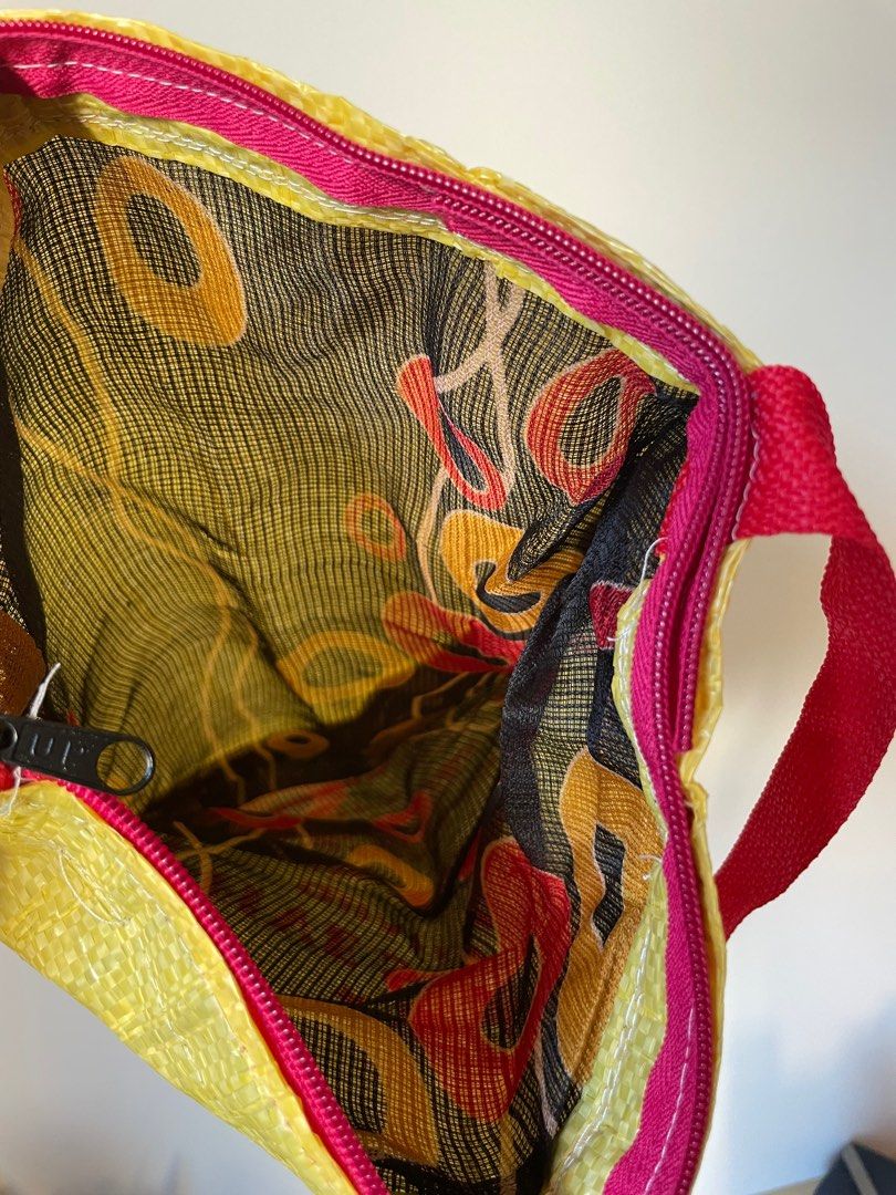 Thrifted upcycled rice sack satchel / crossbody / tote bag / reusable ...