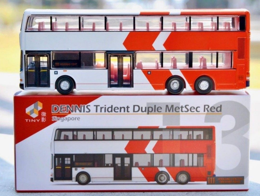 TINY - Dennis Trident Duple MetSec Red Singapore, Hobbies & Toys, Toys & Games on Carousell