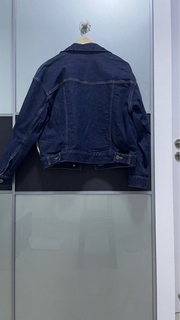 Uniqlo Denim Cropped Jacket, Women's Fashion, Coats, Jackets and ...