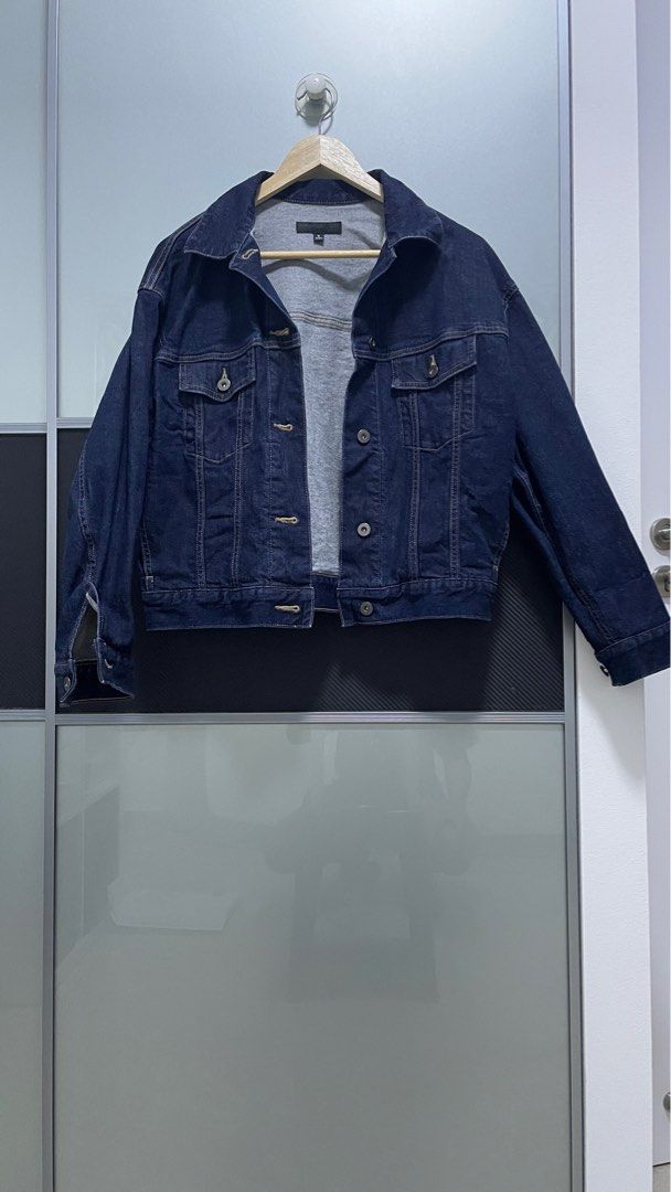 Uniqlo Denim Cropped Jacket, Women's Fashion, Coats, Jackets and ...