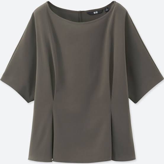 UNIQLO drape tucked top on Carousell