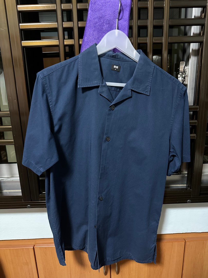 Uniqlo open collar shirt, Men's Fashion, Tops & Sets, Tshirts & Polo ...