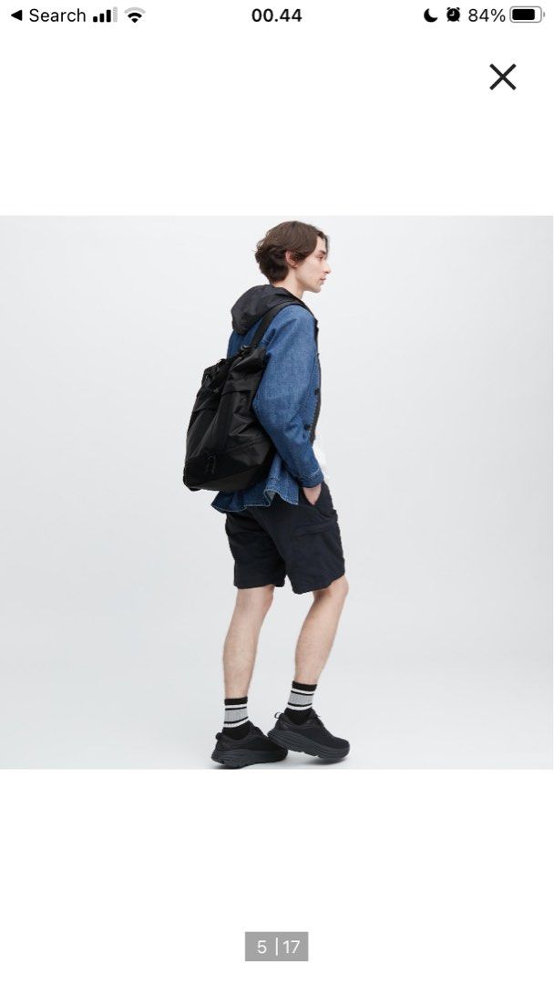 Uniqlo utility 2way backpack bag tote BLACK, Fesyen Pria, Tas & Dompet ...