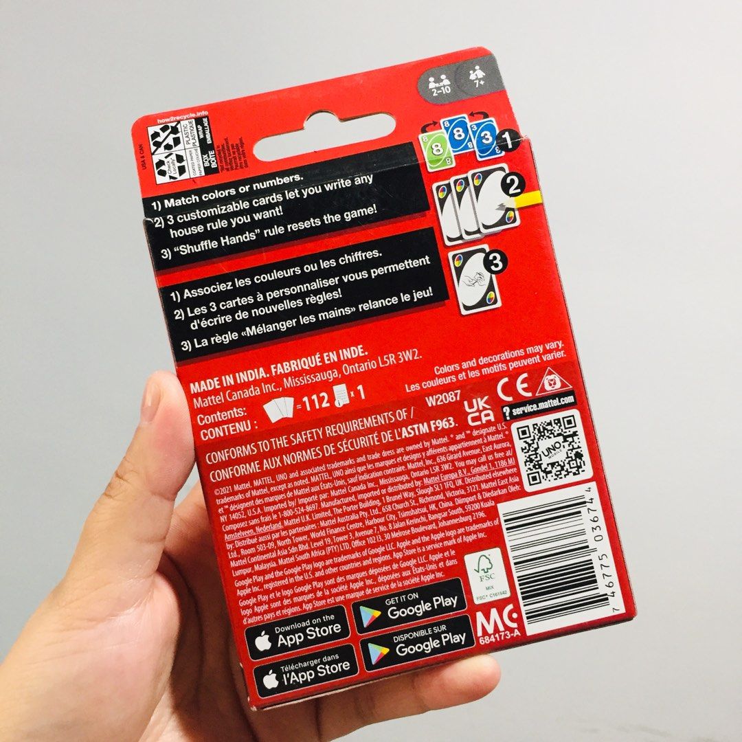 UNO Cards, Hobbies & Toys, Toys & Games on Carousell