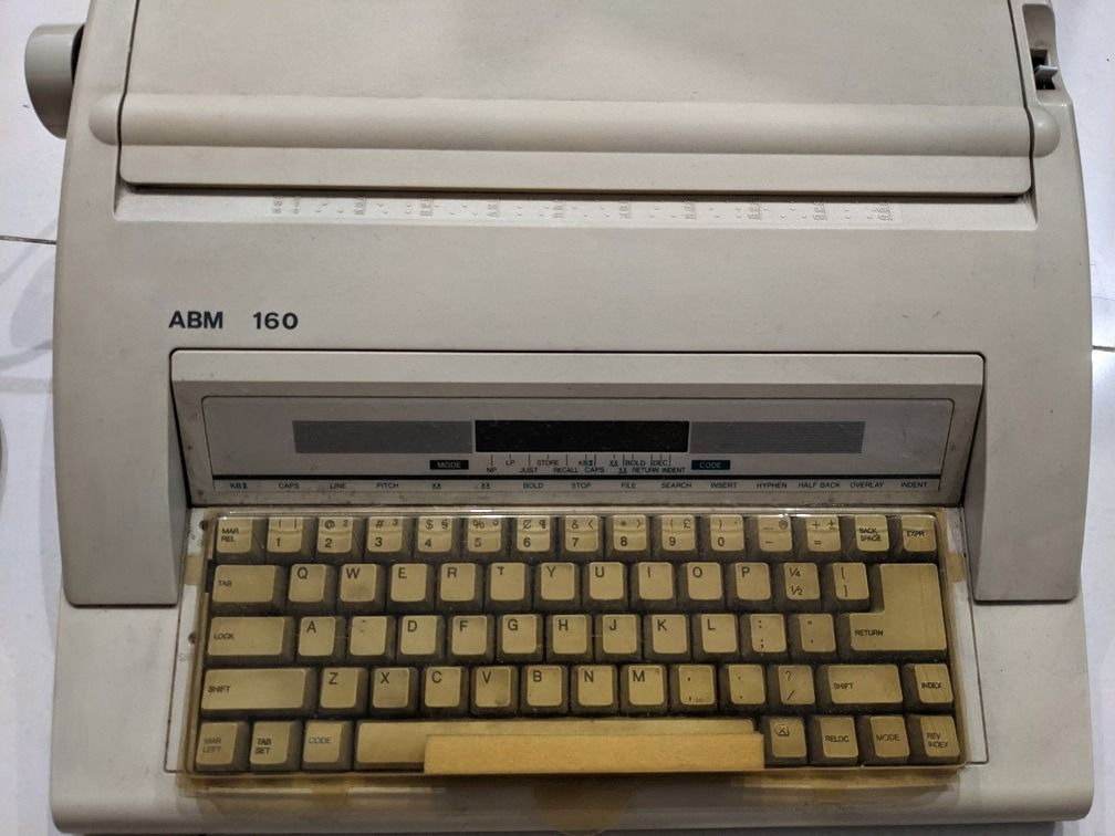 Vintage ABM 160 Electric Typewriter Type Writer (220V), Hobbies & Toys ...