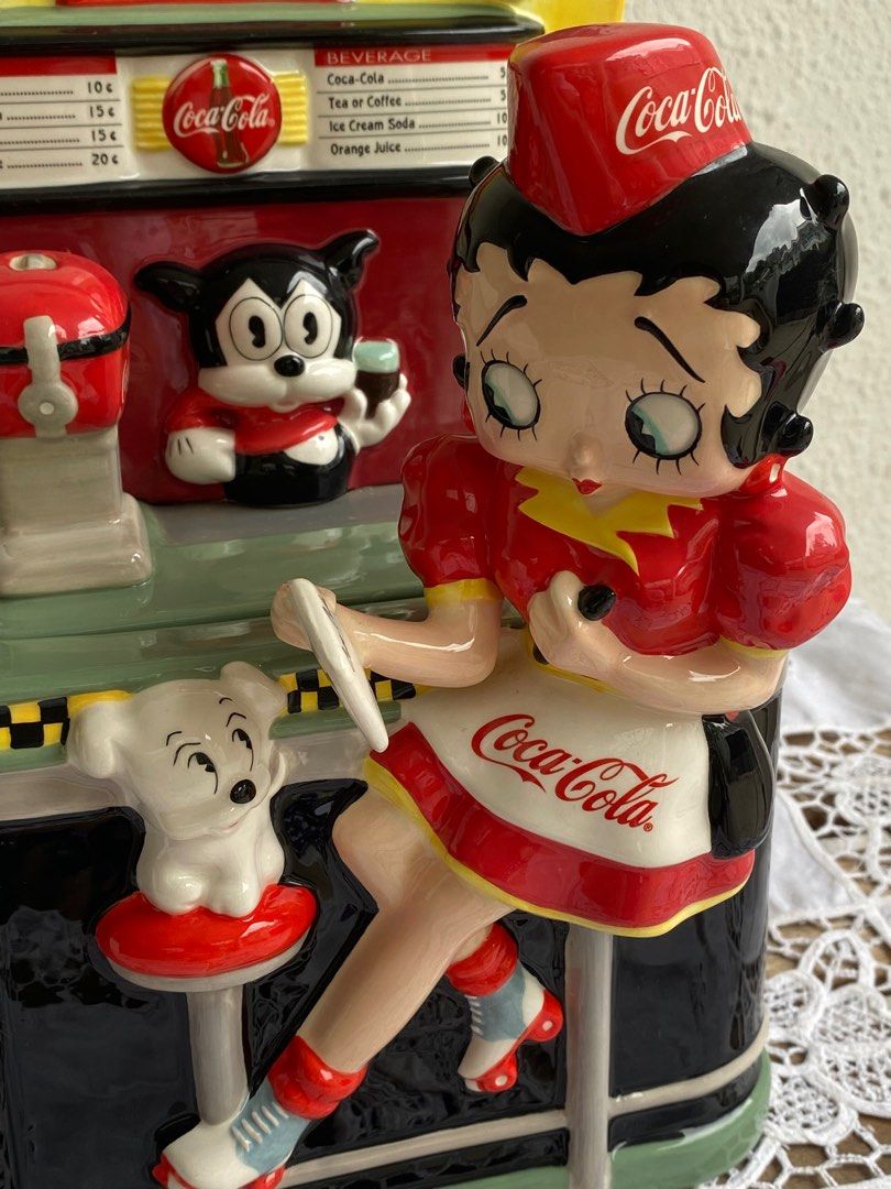 Vintage Betty Boop x Coca Cola Cookie Jar - Limited Edition, Hobbies ...