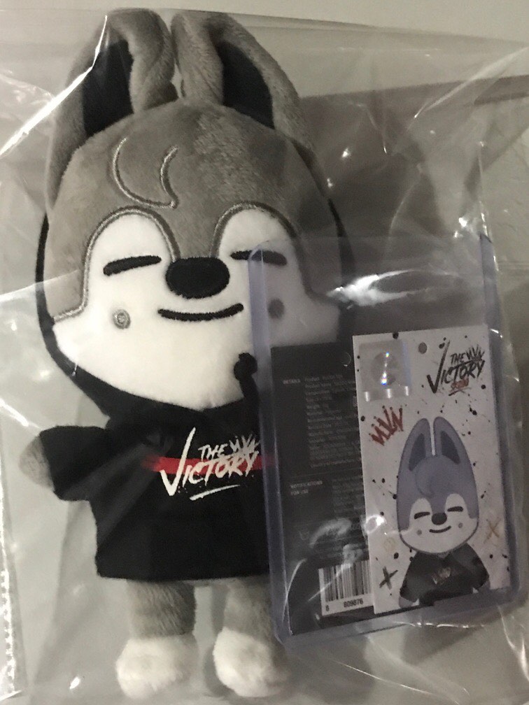 Wts lfb stray kids skz skzoo the victory mini plush wolf chan, Hobbies ...
