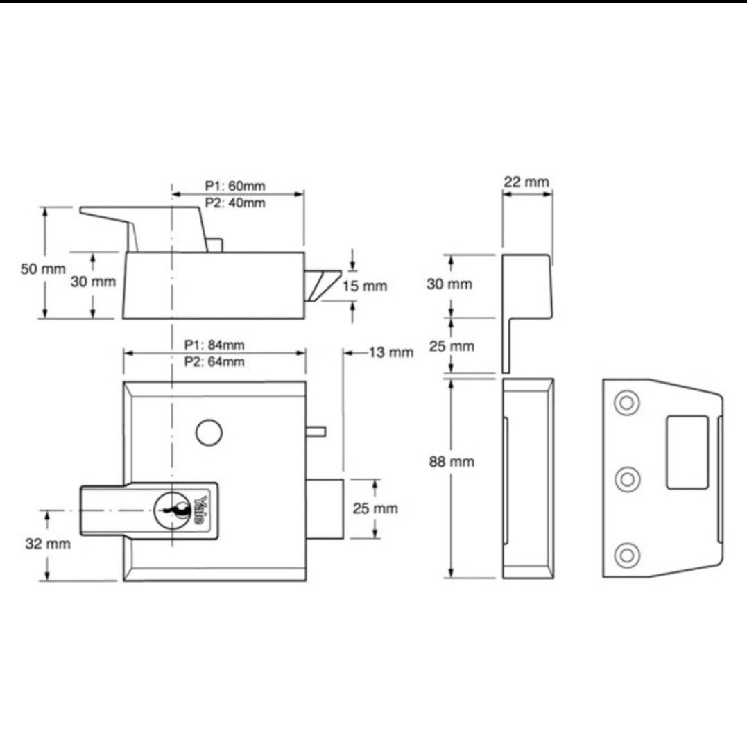 Yale Double Locking Nightlatch, Furniture & Home Living, Security ...