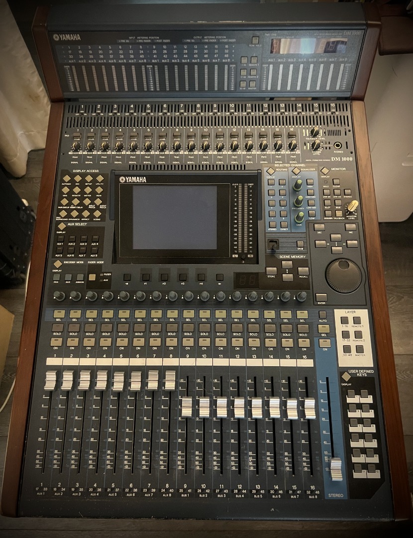 Yamaha DM1000 Digital Mixer with Meter Bridge, MY16-AE and MY16-AT ...