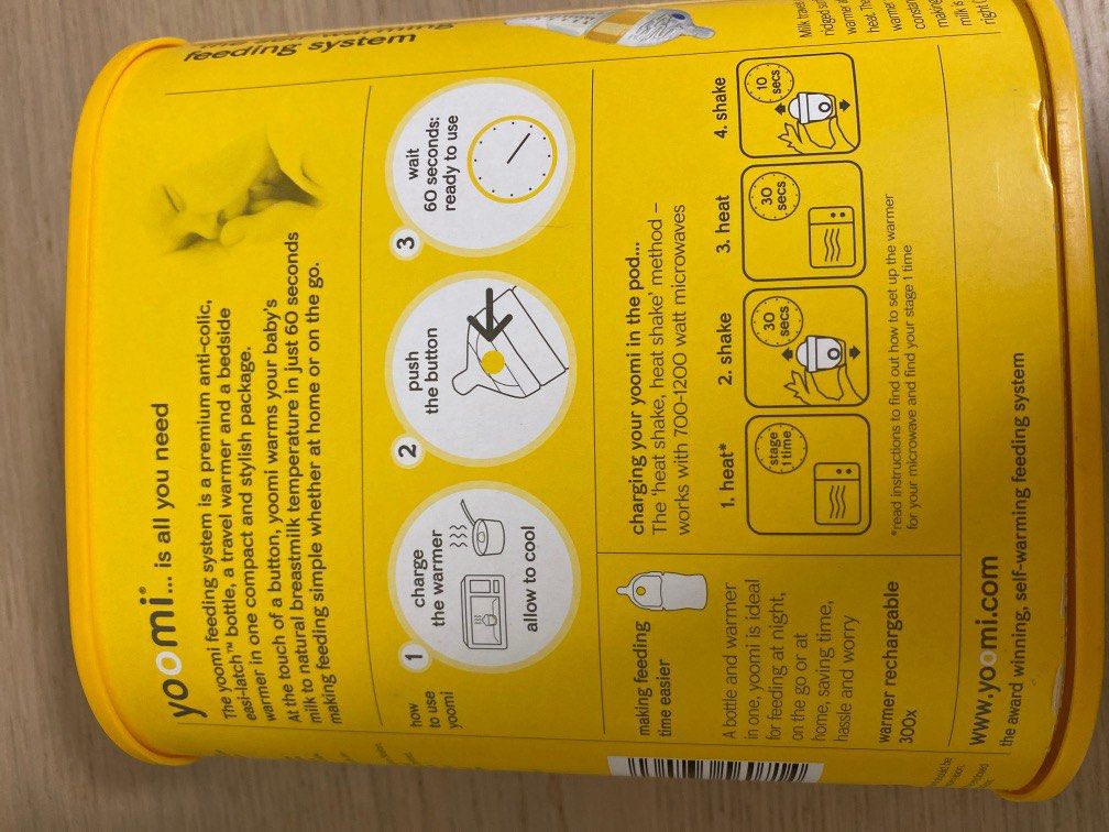 Yoomi Feeding System - Self Warming Baby Bottle, Babies & Kids, Nursing ...