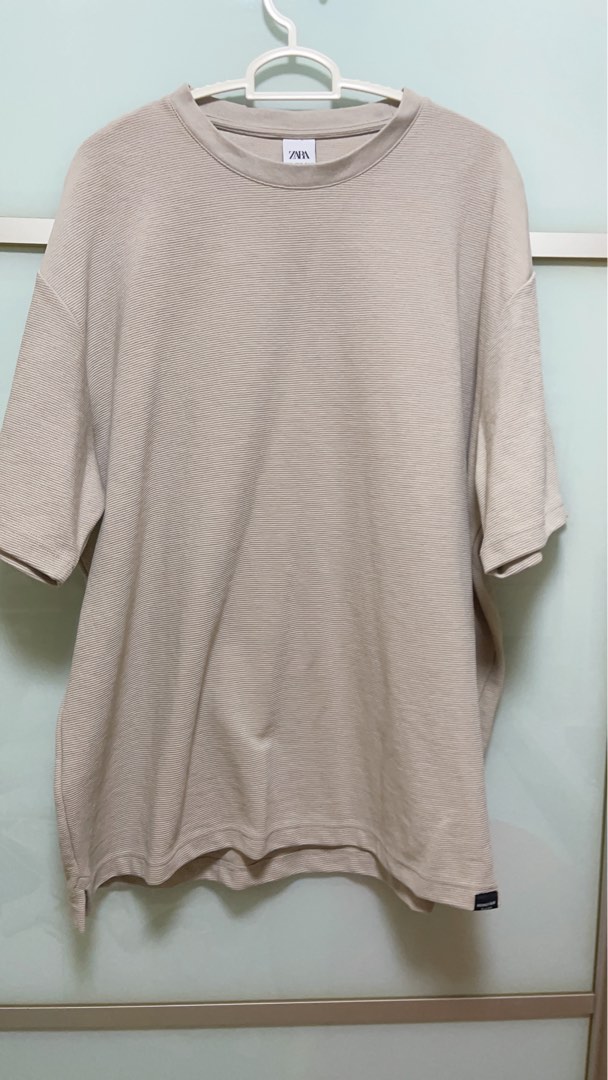 Zara light brown Tee, Men's Fashion, Tops & Sets, Tshirts & Polo Shirts ...