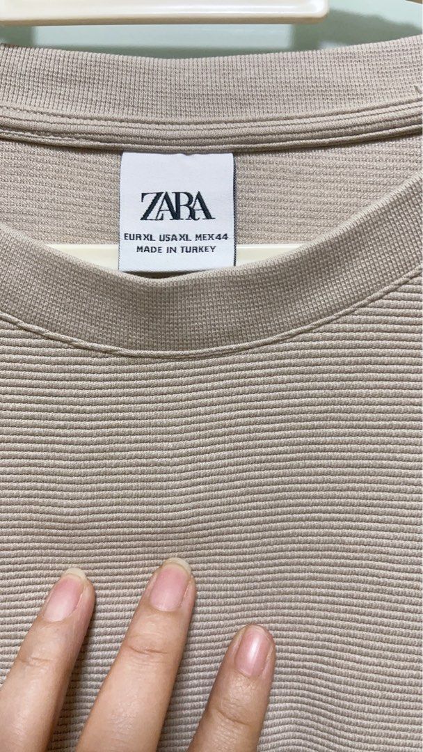 Zara light brown Tee, Men's Fashion, Tops & Sets, Tshirts & Polo Shirts ...