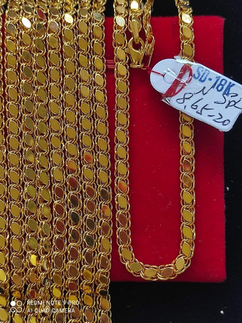 18K Saudi Gold Damascus necklace, Women's Fashion, Jewelry & Organizers ...