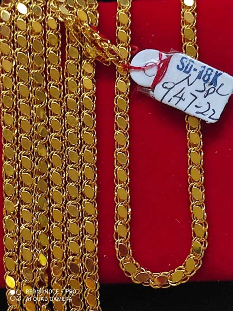 18K Saudi Gold Damascus necklace, Women's Fashion, Jewelry & Organizers ...