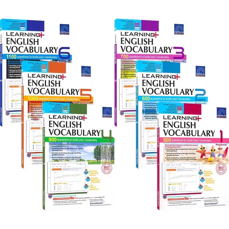 2023版本。新加坡詞彙6冊 vocabulary Sap learning english grammar小學英語教輔, 興趣及遊戲, 書本 ...
