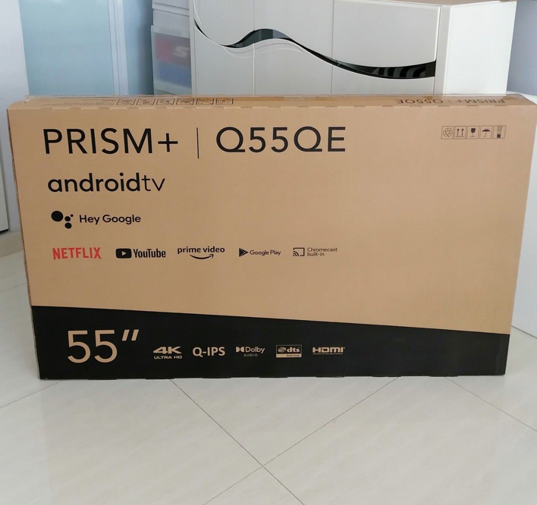 55 inch Prism TV Empty Box With Complete Set Of Styrofoam, TV & Home ...