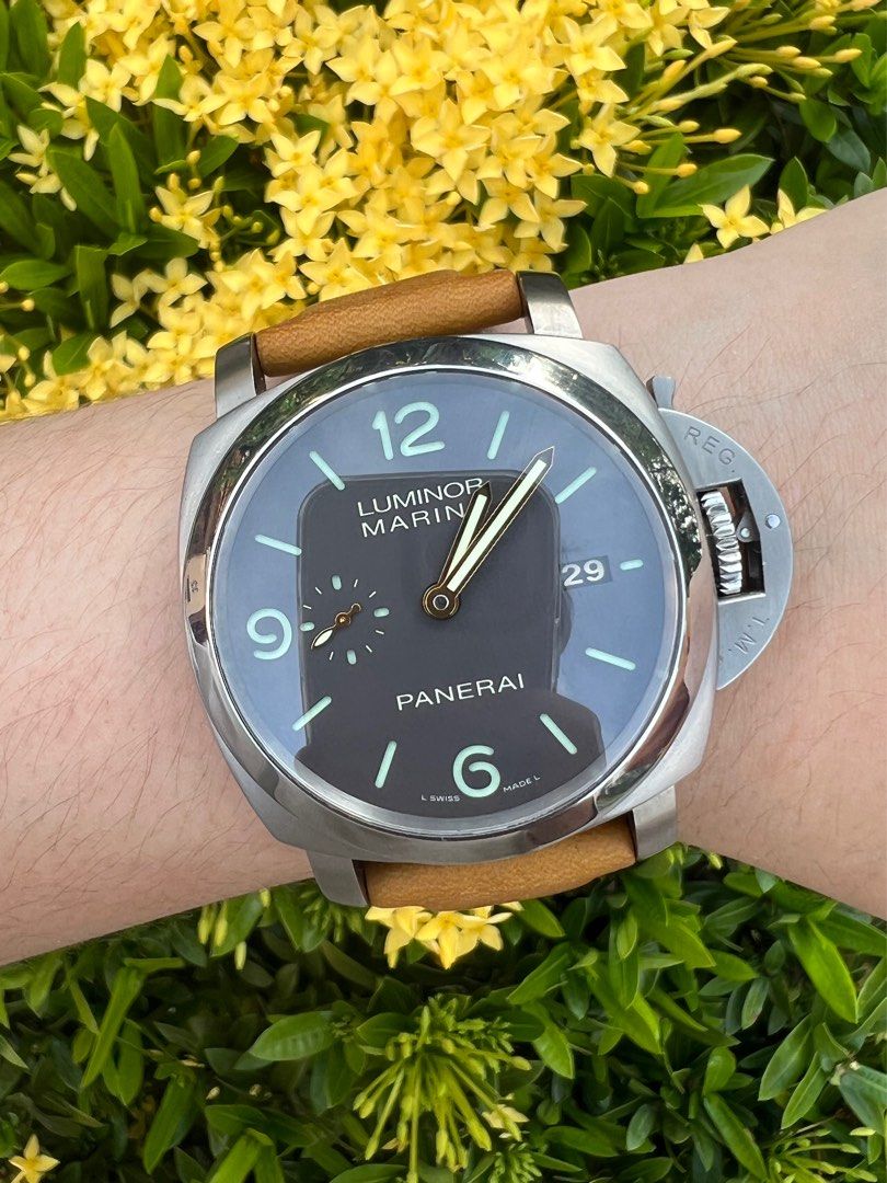 [ SOLD ] [Full Set] Panerai Luminor Marina 1950 3 Days Titanium PAM 351 ...
