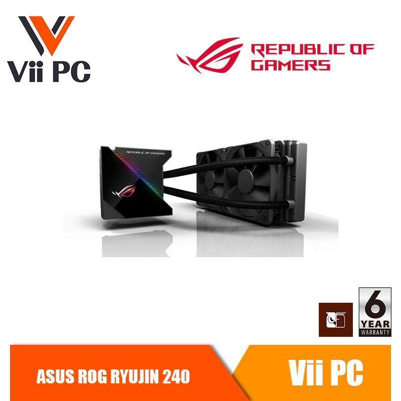 ASUS ROG RYUJIN 240 AIO COOLER AM4 2 x 120mm Noctua Industrial iPPC Fan ...
