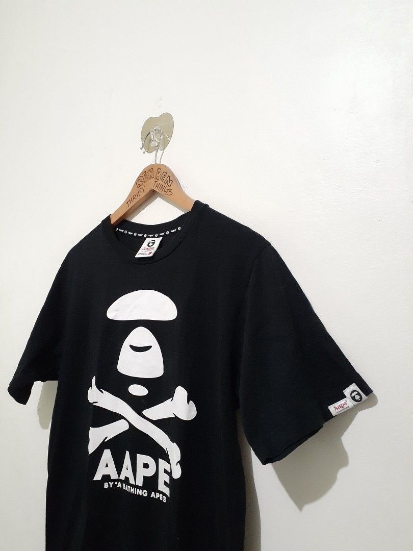 AAPE By A Bathing Ape Skull cross Bone Tee on Carousell