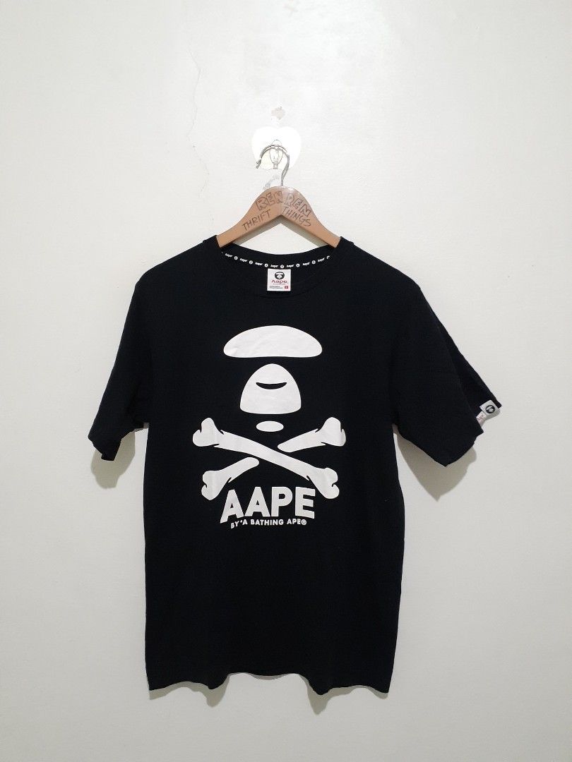 AAPE By A Bathing Ape Skull cross Bone Tee on Carousell