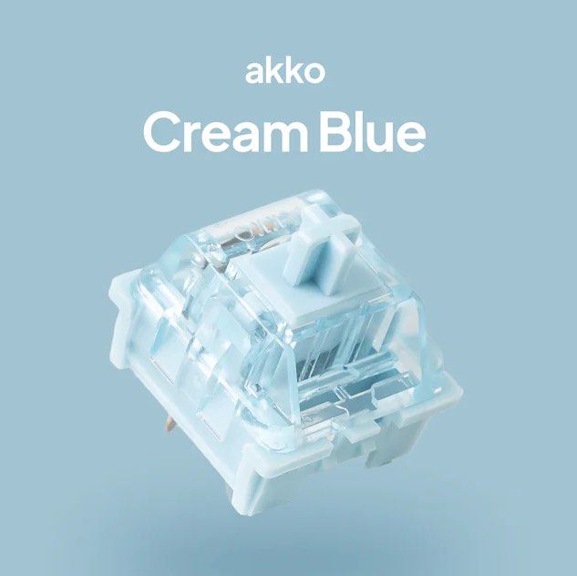 AKKO CREAM BLUE 90x (lubed), Computers & Tech, Parts & Accessories ...