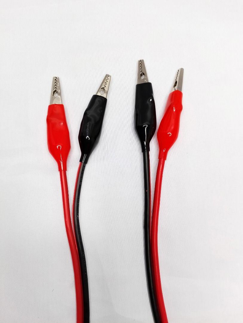 ALLIGATOR CLIPS DOUBLE ENDED, 14-AWG HEAVY DUTY, BEST FOR ELECTRICAL ...