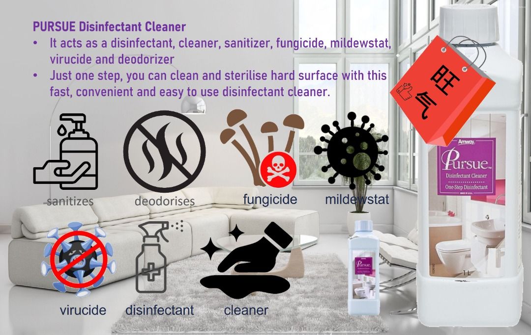 AMWAY PURSUE DISINFECTANT CLEANER, Furniture & Home Living, Cleaning ...