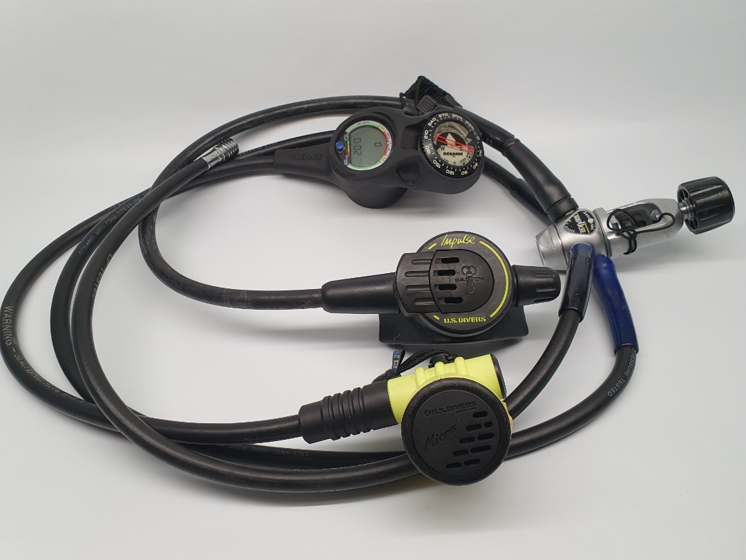 Aqualung US Divers Impulse scuba diving regulator set with dive ...
