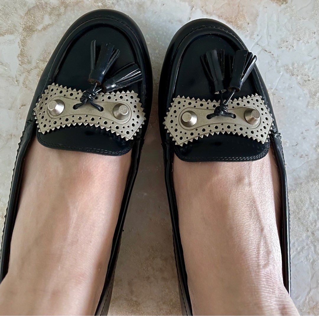 Balenciaga Metallic Stud Tassel Loafer, Women's Fashion, Footwear, Loafers on Carousell