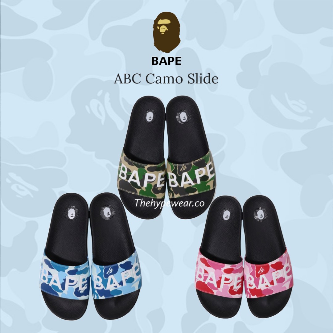 BAPE ABC Camo Slide, Men's Fashion, Footwear, Flipflops and Slides on ...