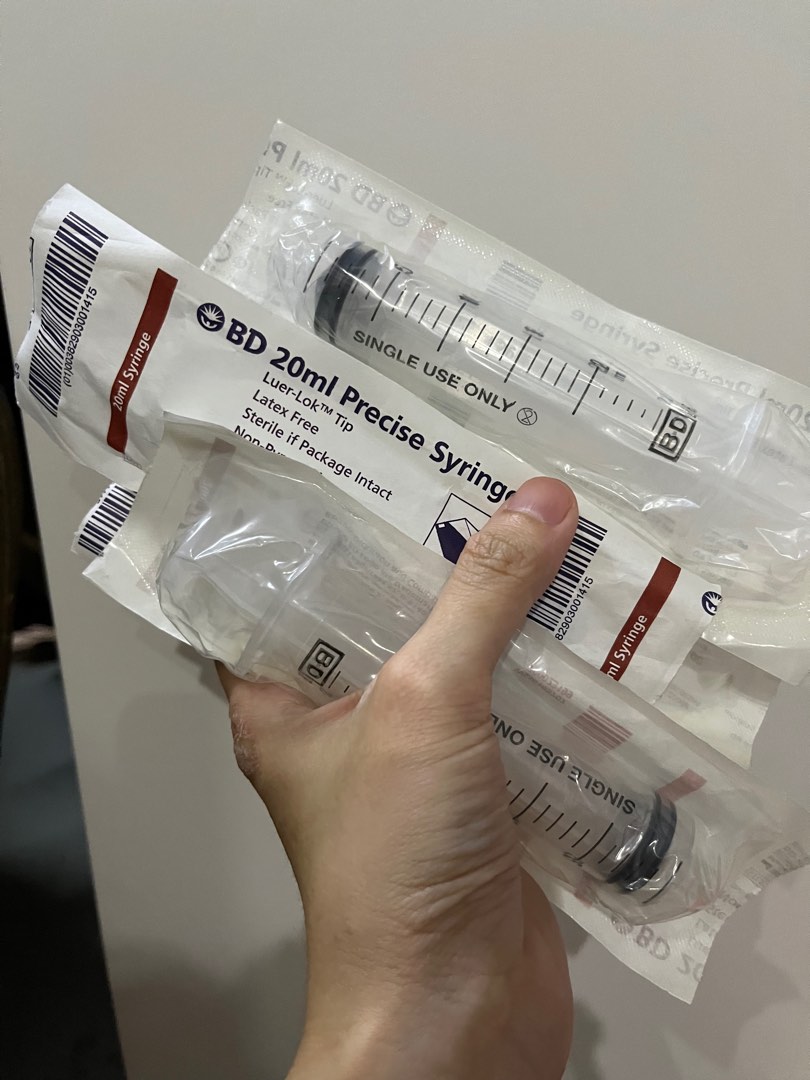 BD 20ml precise syringe, Health & Nutrition, Medical Supplies & Tools ...