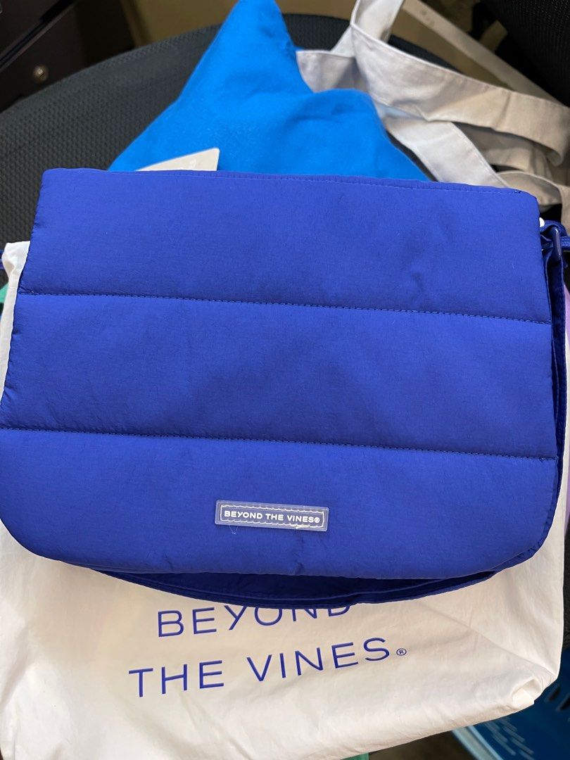 Beyond the Vines BTV Poofy Bag Cobalt, Women's Fashion, Bags & Wallets ...