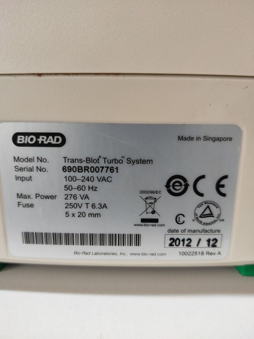 BIO RAD Trans -Blot Turbo Transfer System for sale @ $300 each (AAR ...
