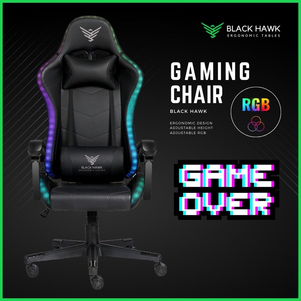 Black hawk Gaming Chair, Furniture & Home Living, Furniture, Chairs on ...