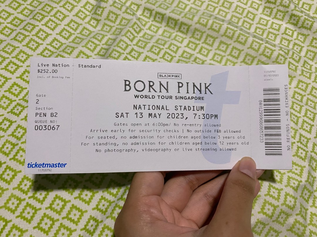 Blackpink Born Pink Standing Ticket, Tickets & Vouchers, Event Tickets ...