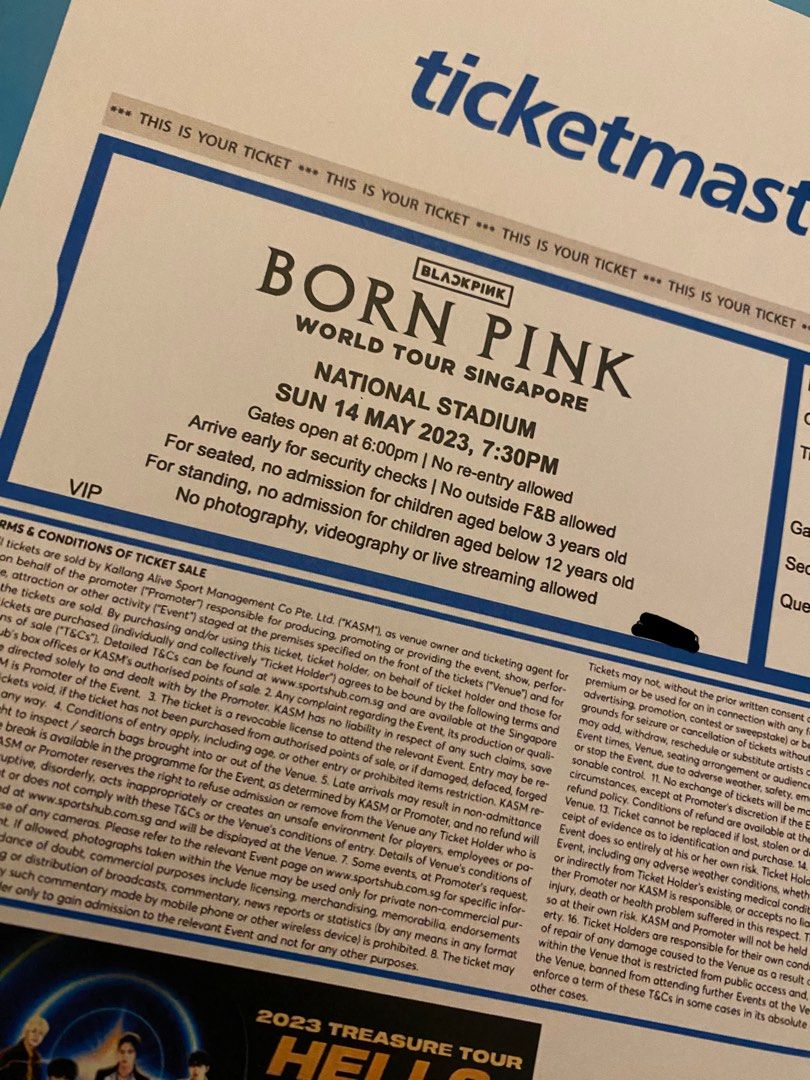 BlackPink Born Pink VIP ticket, Tickets & Vouchers, Event Tickets on ...