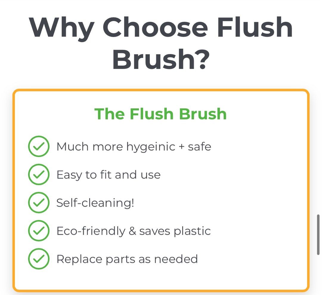 Brand New - Flush Brush with floor stand, Furniture & Home Living, Cleaning & Homecare Supplies ...