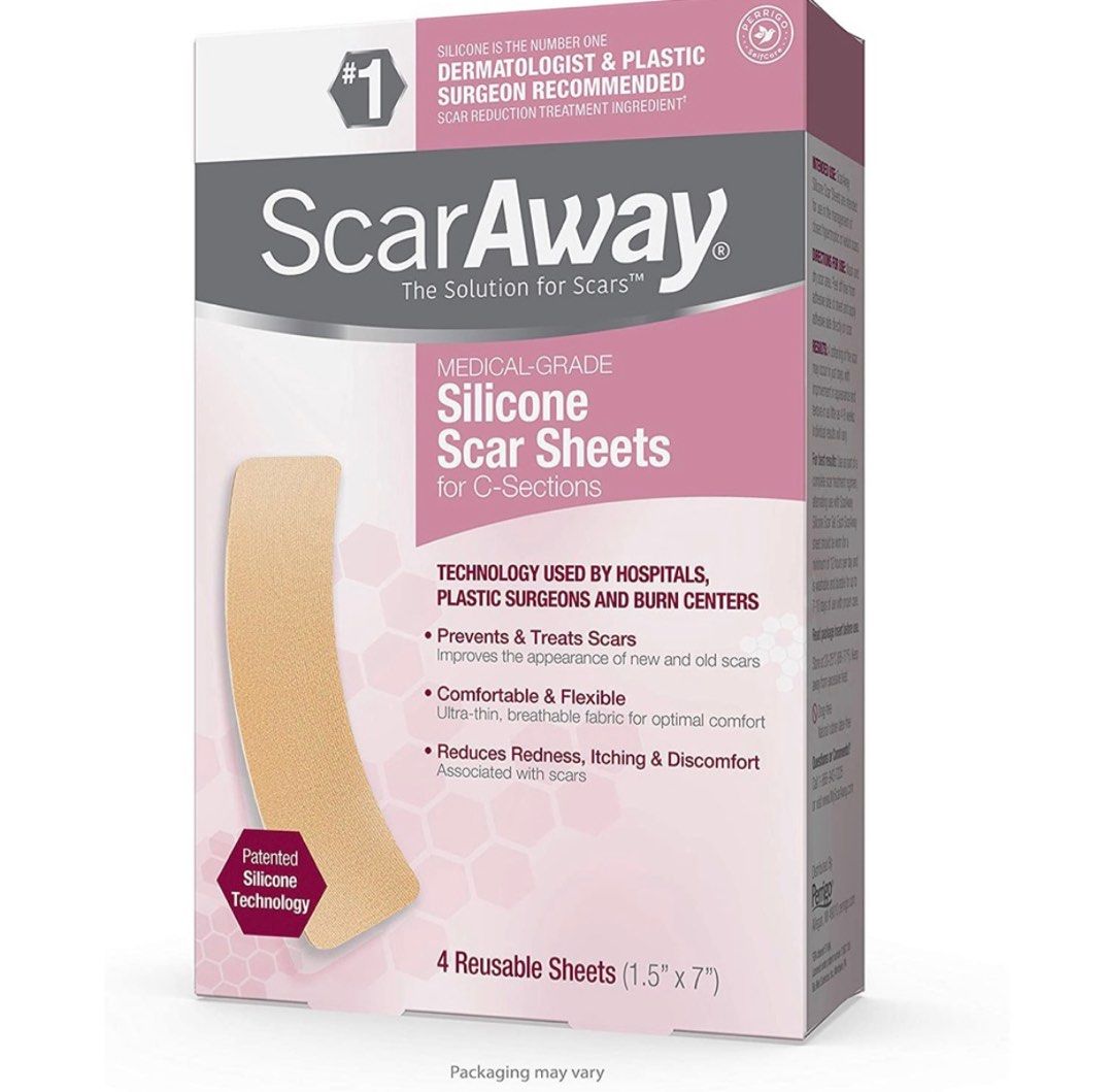 BRAND NEW UNOPENED ScarAway Silicone Scar Sheets for C-section (4 ...