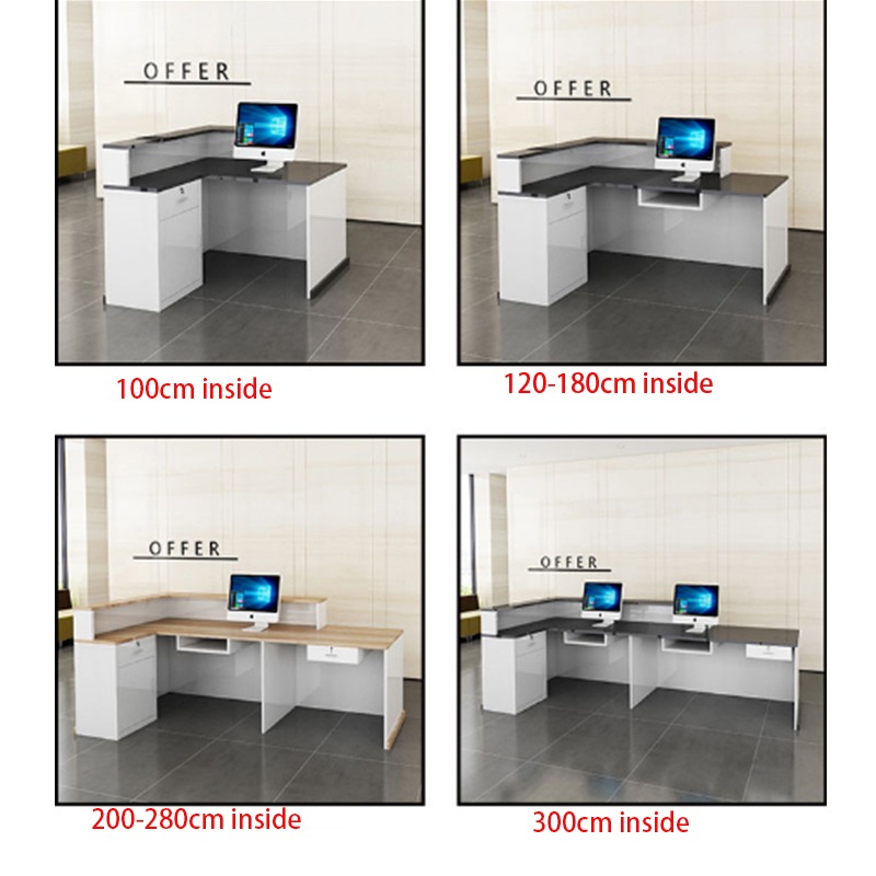 Cashier Counter **Free Install**Wood Service Counter Information Desk ...