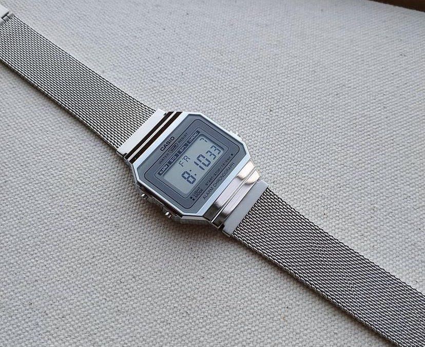 Casio Vintage A700WM-7A Slim Case Digital Quartz A700WM-7ADF Silver ...