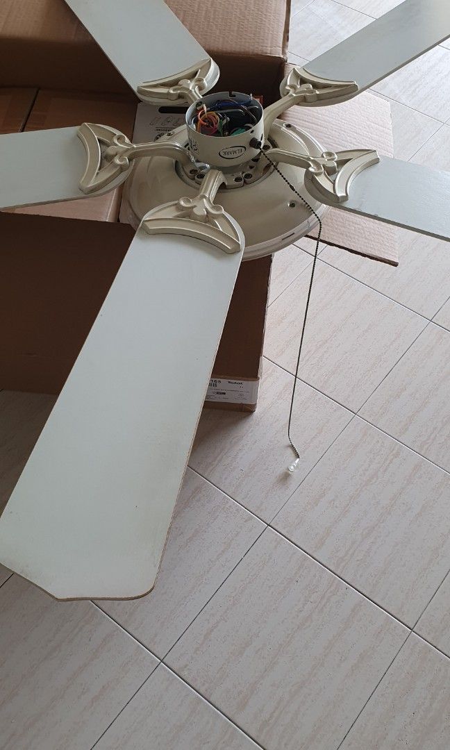 Ceiling Fan elmark used, Furniture & Home Living, Lighting & Fans, Fans ...