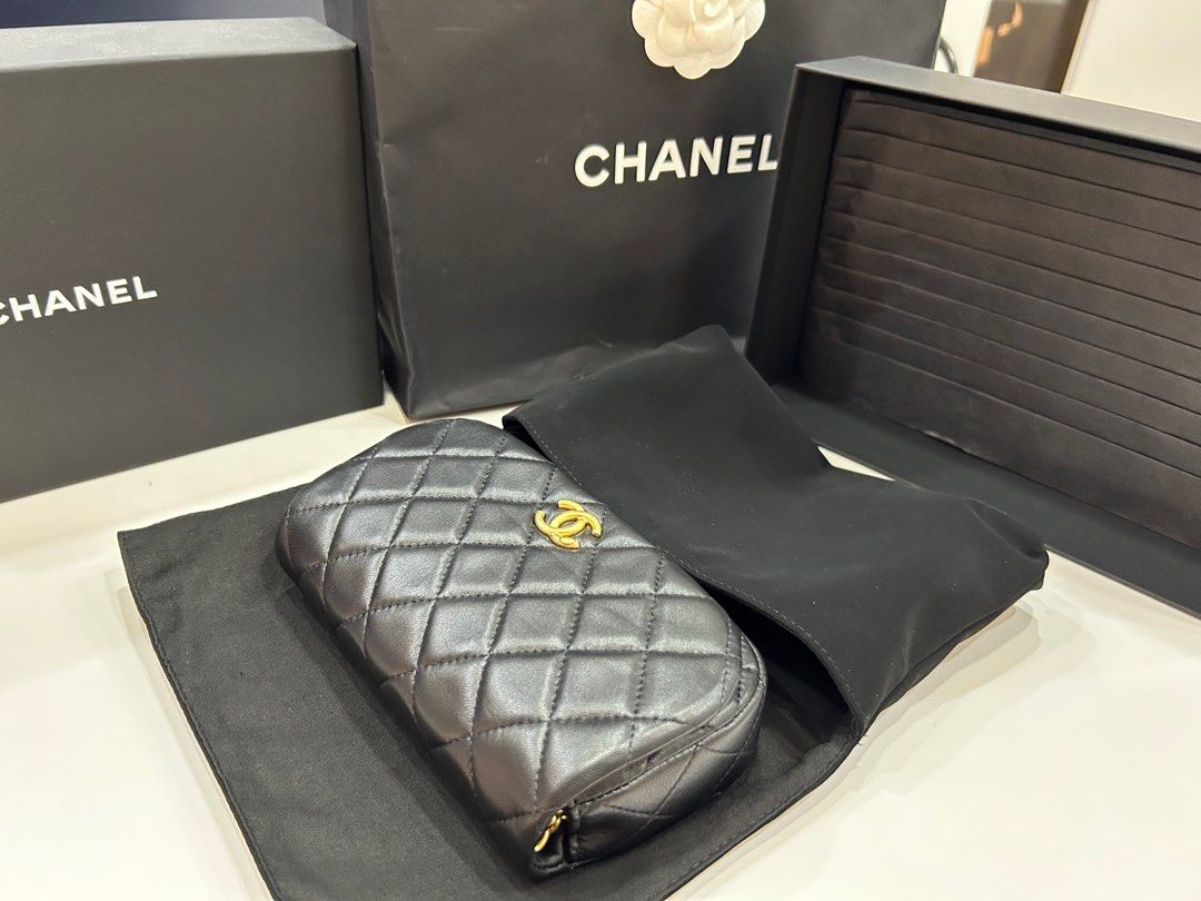 Chanel mail clutch with chain, Luxury, Bags & Wallets on Carousell