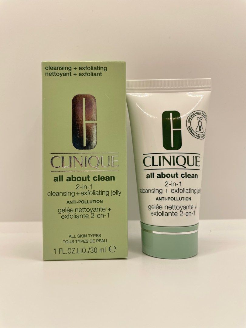Clinique All About Clean 2-in-1 Cleansing + Exfoliating Jelly, Beauty ...